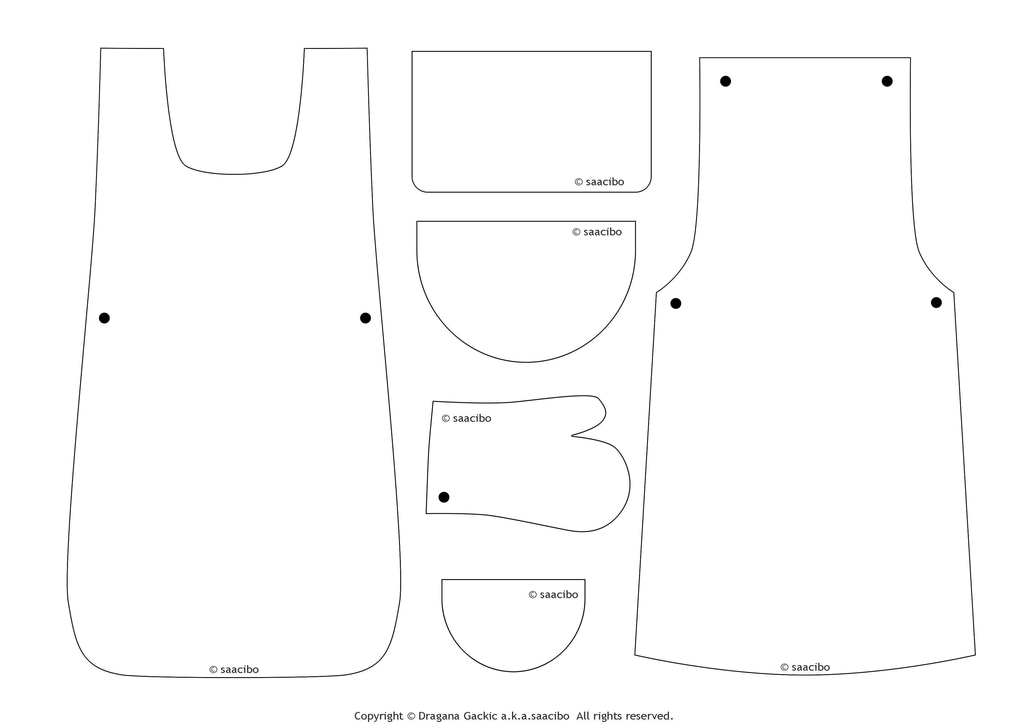 Free Apron Template Cutting File for Paper Craf