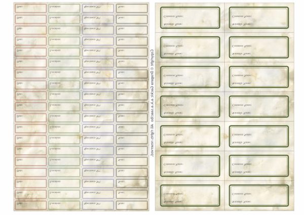 Printable Labels For Specimen Cards