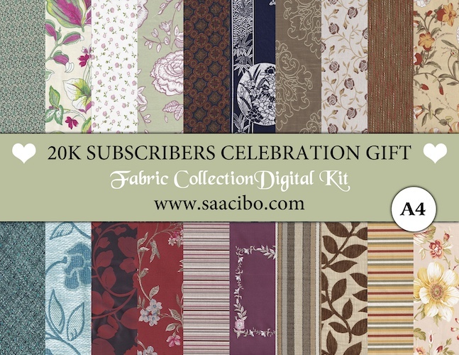 Fabric Collection Digi Kit - 20K Subscribers Celebration Gift - SAACIBO