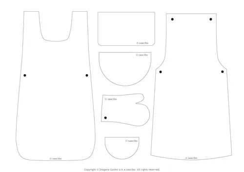 Free Apron Template Cutting File for Paper Craf