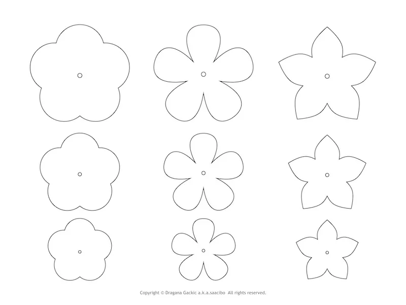 Nesting Flower Templates Freebie